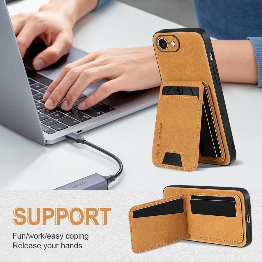 Чехол для Apple iPhone 16E(Эпл Айфон 16E)/Чехол для мобильного телефона в виде бумажника/бумажник