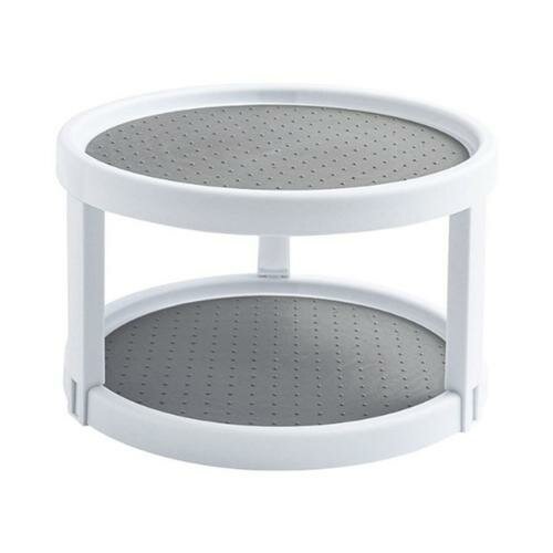 Поворотная стойка для хранения специй 360° поддон двухъярусный ротор стойка для хранения ткани домашняя кухня шкаф для хранения продуктов питания полка для хранения