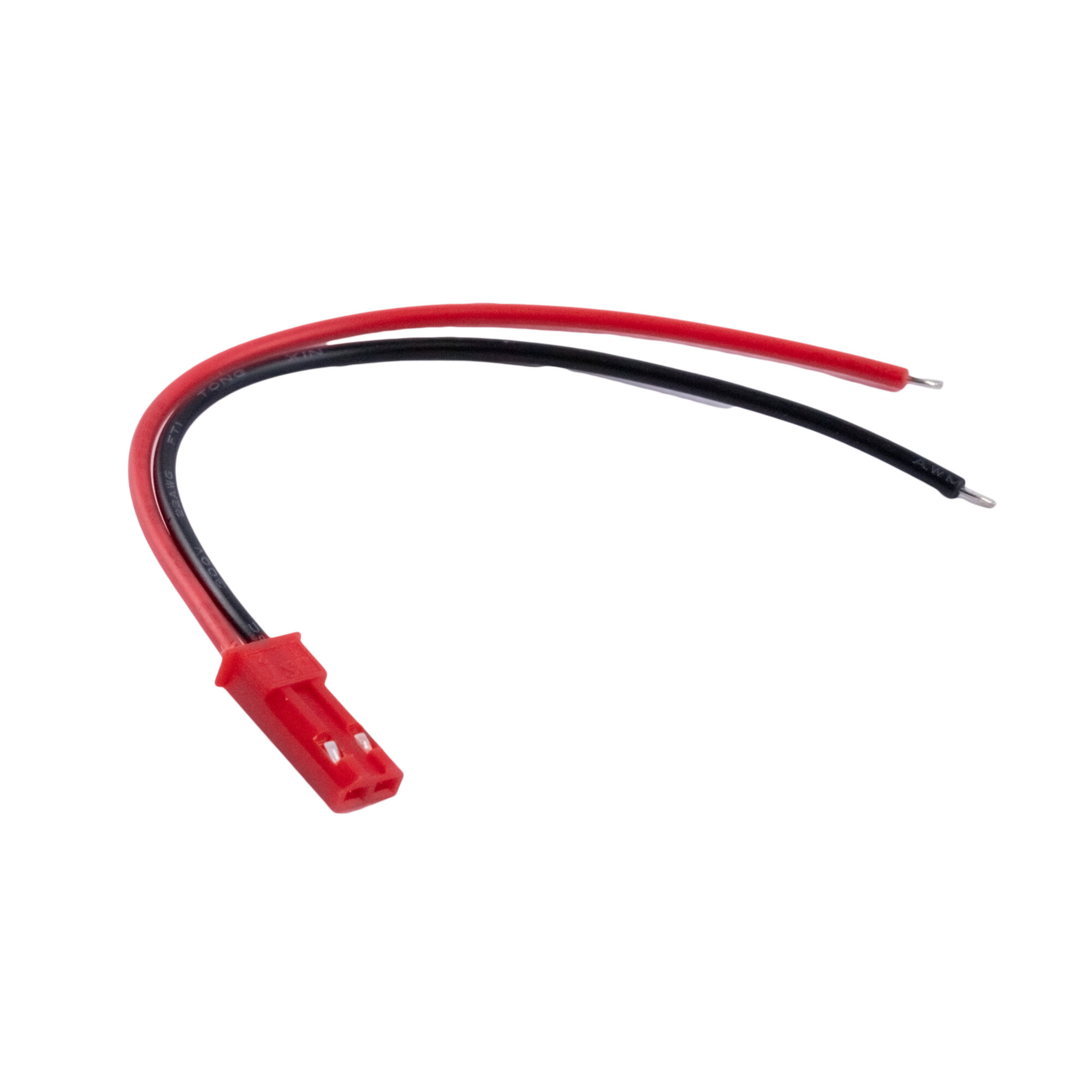 Разъем JST, 2pin, с проводом (папа), до 250 В, до 3 А, красный/черный