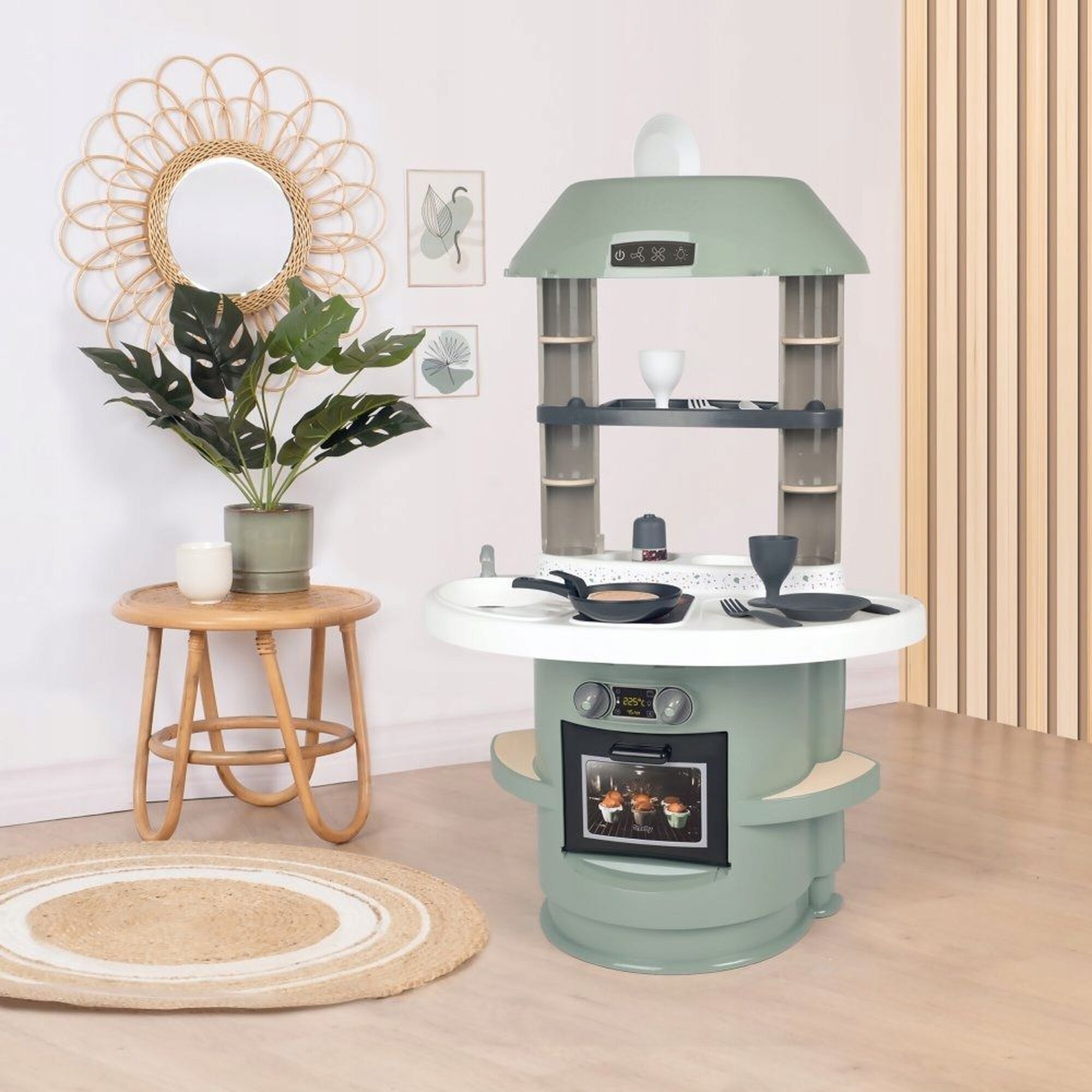 Игровой набор Smoby Детская кухня Nova + 13 аксессуаров для маленьких поварят 312700