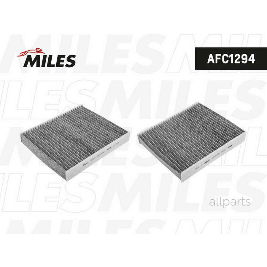 MILES AFC1294 Фильтр салона VAG A1/IBIZA/FABIA/ROOMSTER/POLO/PORSCHE PANAMERA угольный
