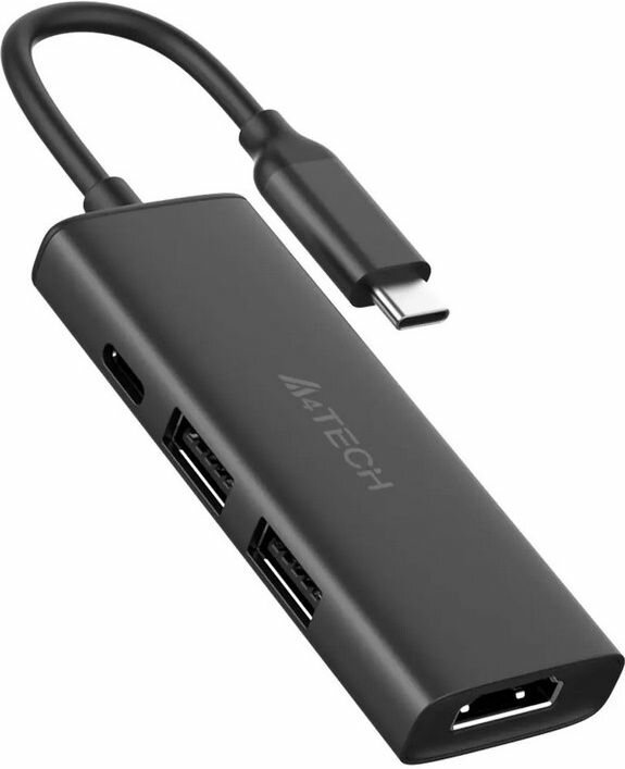 Разветвитель USB-C A4Tech DST-40C. Цвет: серый.