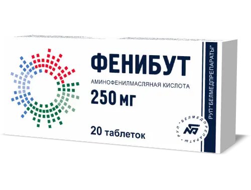 Фенибут таблетки 250 мг 20 шт