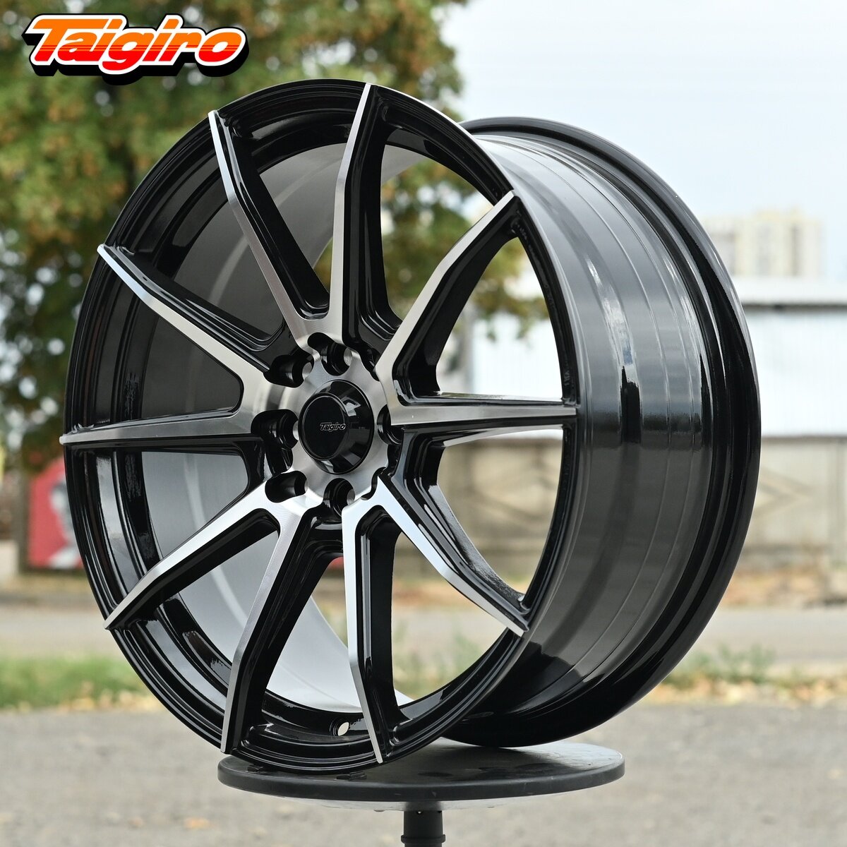 Комплект дисков R17 Taigiro Spider 7.5J ET40 4*100/114.3 (DX24) Черный с фрезерованными спицами