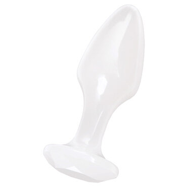 79277 Анальная пробка TOYFA Basic, белая. Из акрила, светящаяся в темноте