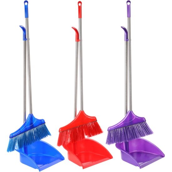 Набор для уборки Vetta "Ленивка" щетка+совок, 78 см, пластик/металл, в ассортименте (445-289)