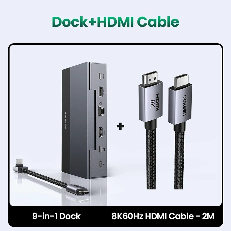 UGREEN Док-станция 9-в-1 для Steam Deck HDMI Cable Set