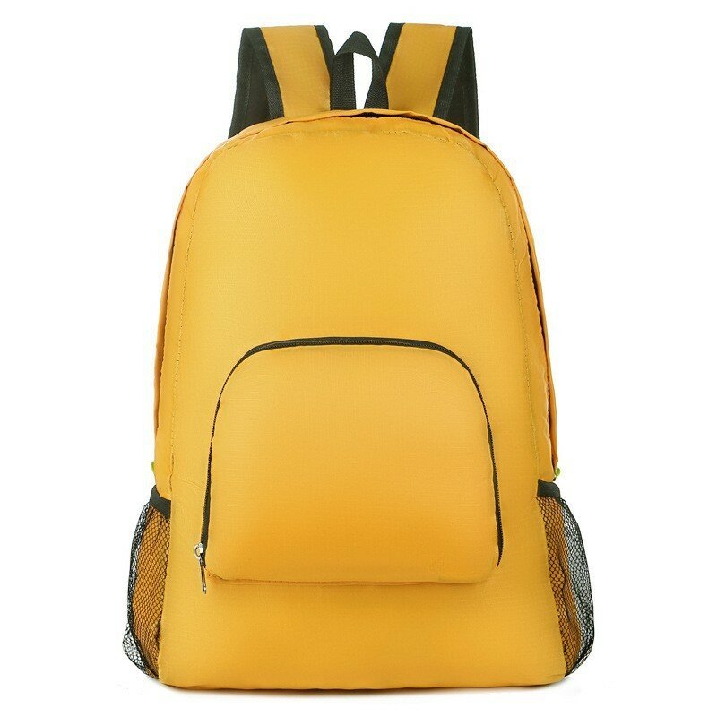 Outdoor adventure oxford backpack for casual travel and hiking for men and women, yellow
