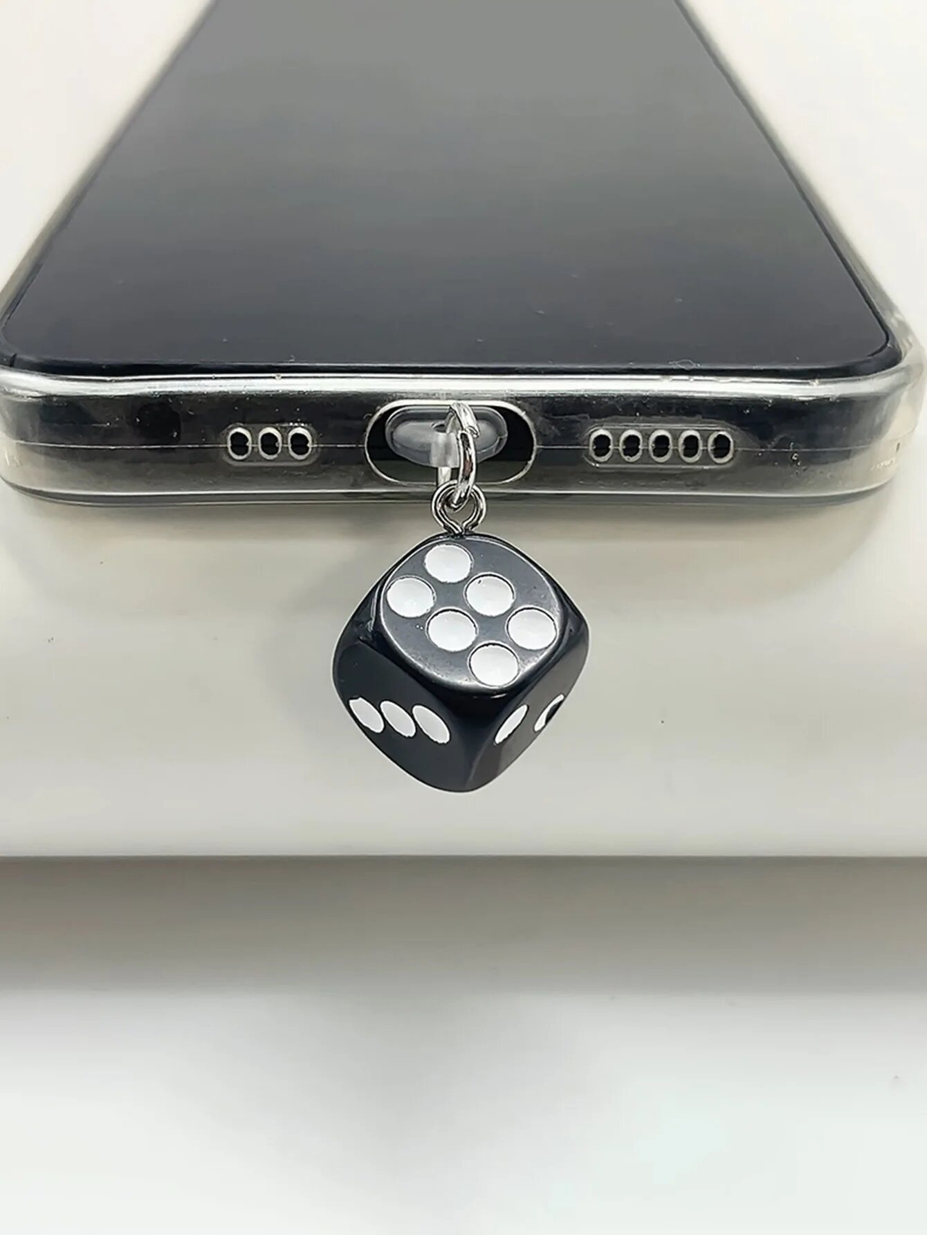 Пылезащитная заглушка для телефона с милым когтем для IPhone для Samsung Black dice, For iphone15-16