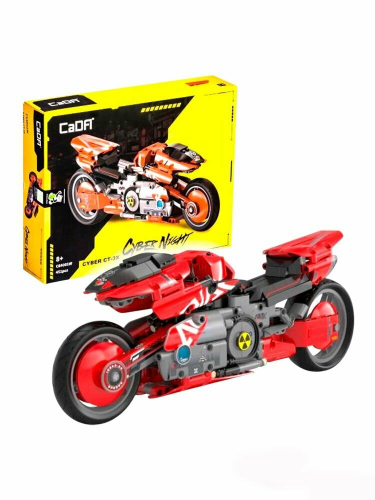 Конструктор CADA мотоцикл Cyber CT-3X, 451 деталь - C64001W