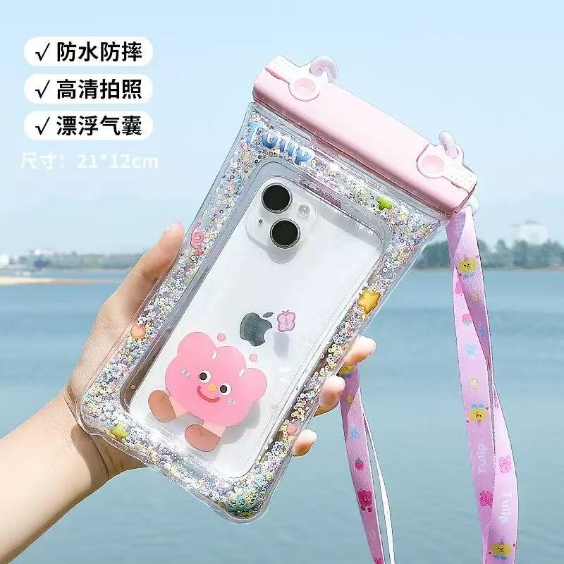 Водонепроницаемая походная сумка для телефона с рисунком из мультфильма, 2 предмета