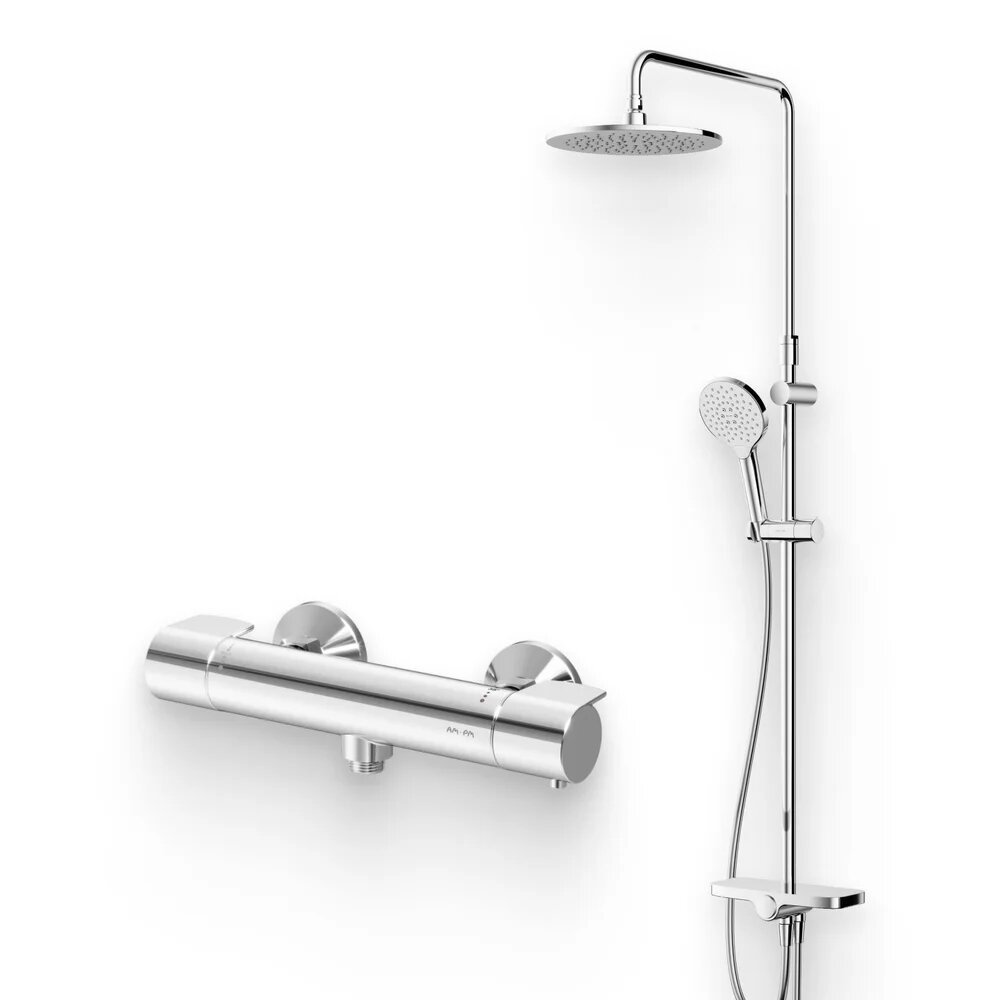Душевой комплект Термостат AM.PM X-Joy F85A40000, для душа / Стойка Like
