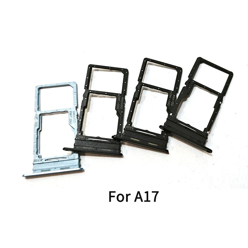 Для Samsung Galaxy A17 лоток для SIM-карты, держатель адаптера, разъем, запасные части For A17 A175F Black