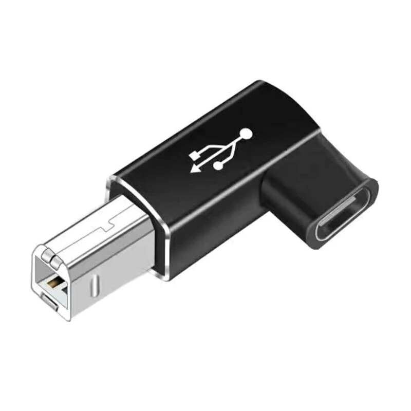 Адаптер USB 2.0 для принтера USB Type C — Type B «папа» для принтера, жесткий диск, база факс-сканера, адаптер для принтера USB 2.0 типа C Elbow Back