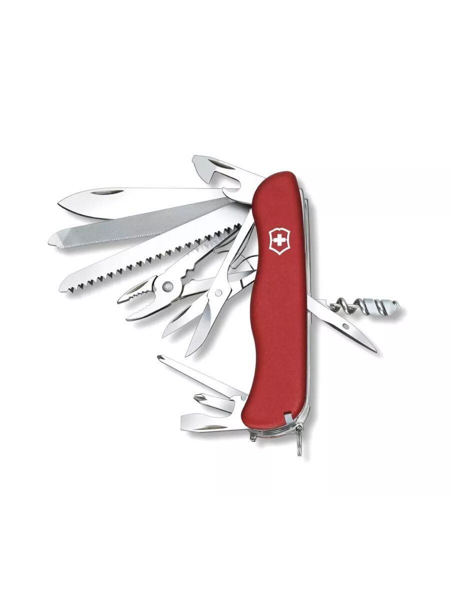Нож перочинный Victorinox WORK CHAMP (0.8564) 111мм 21функц. красный карт. коробка
