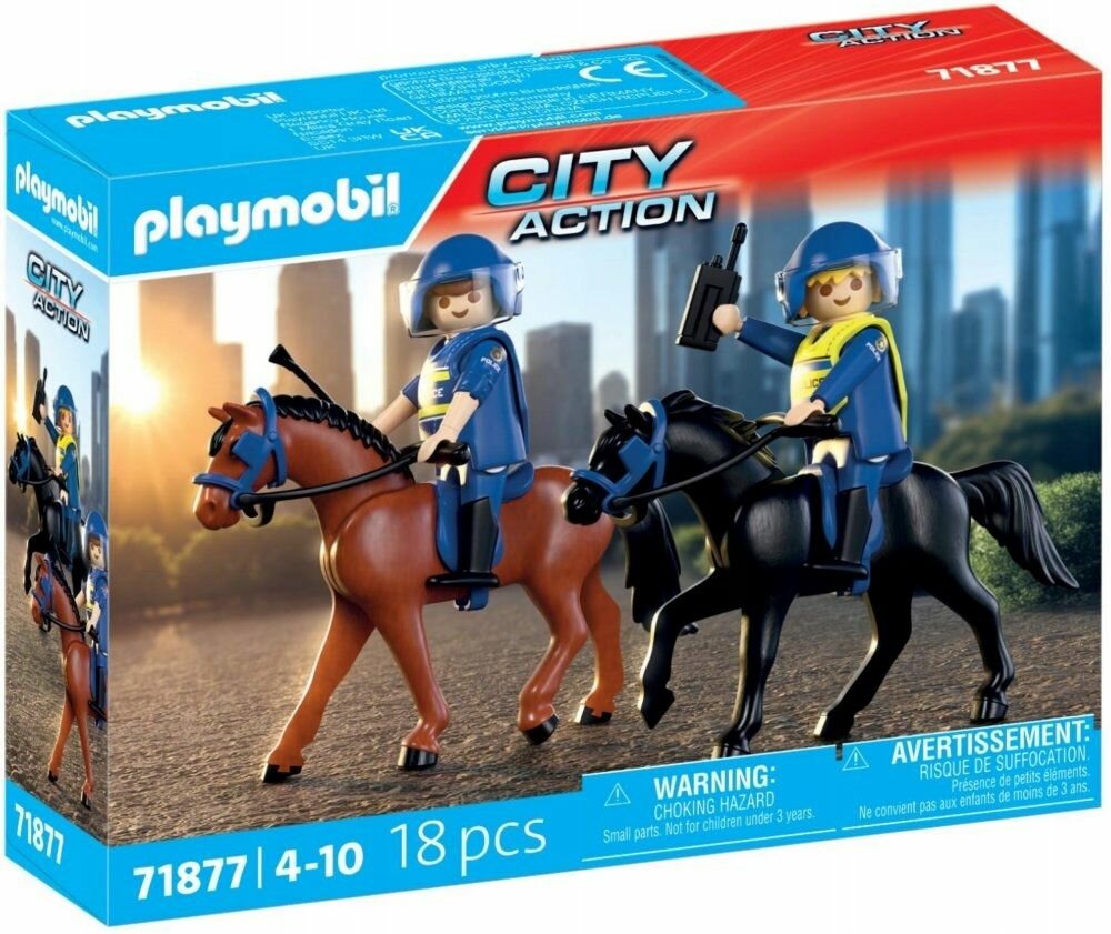 Конструктор Playmobil City Action - Городская конная полиция - Плеймобиль 71877