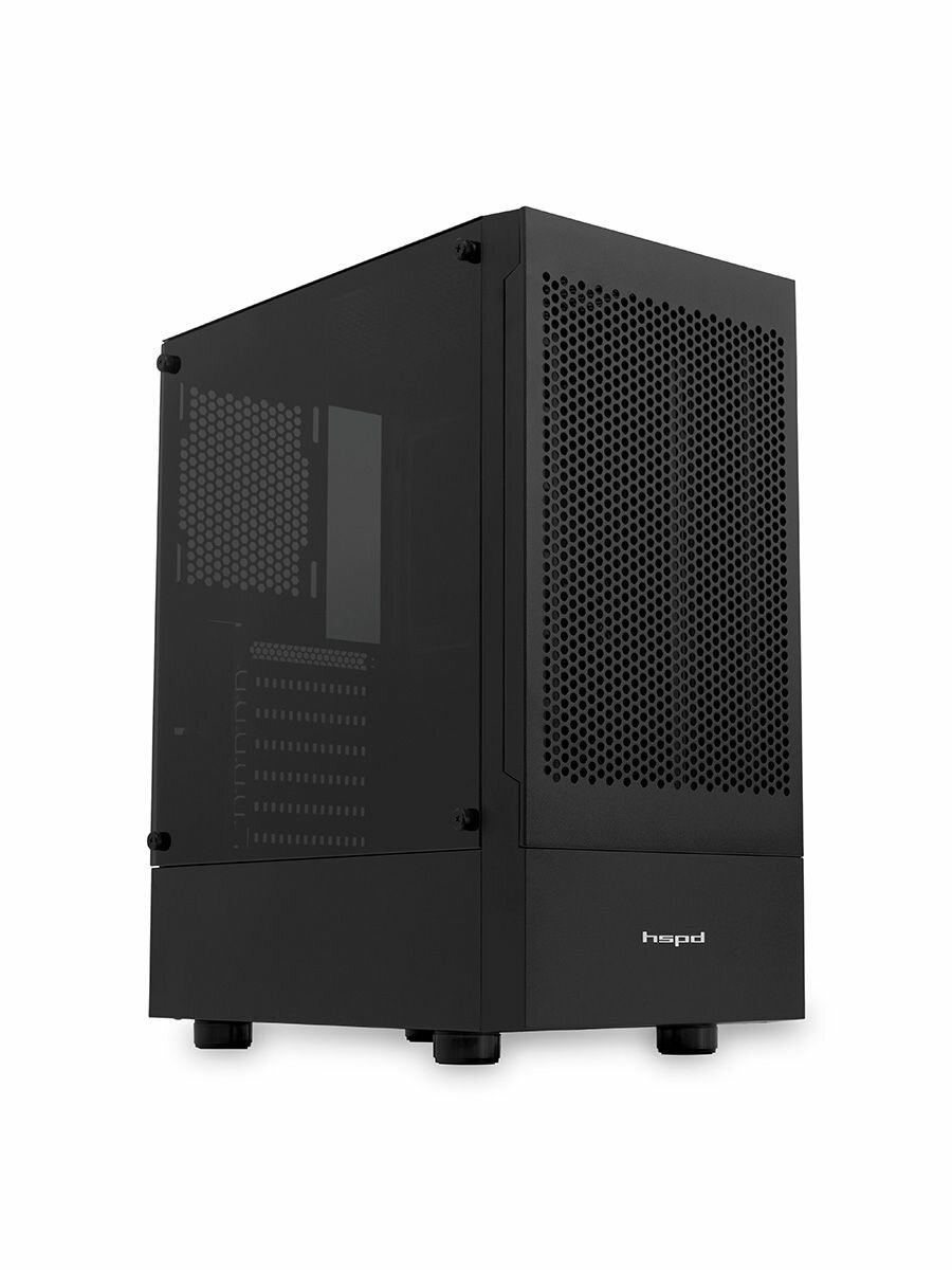 Корпус для ПК без БП и вентилятора HSPD M540 Black (M540-TGBK)