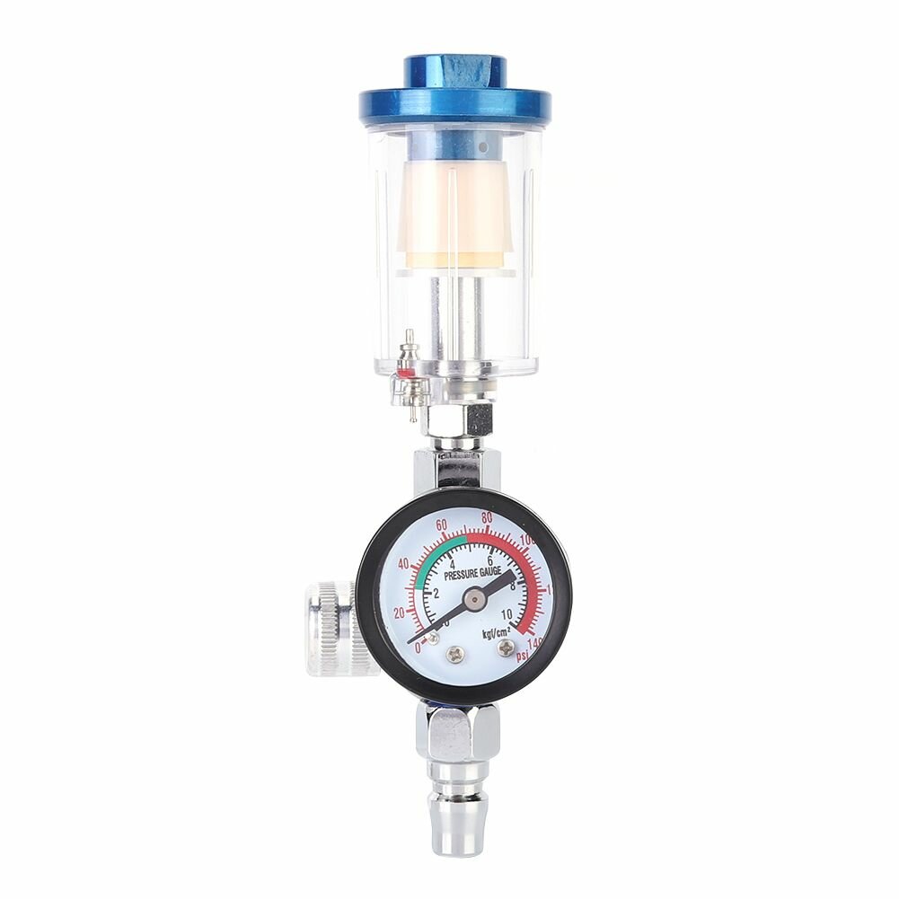Регулятор давления воздуха с манометром и фильтром для краскопульта