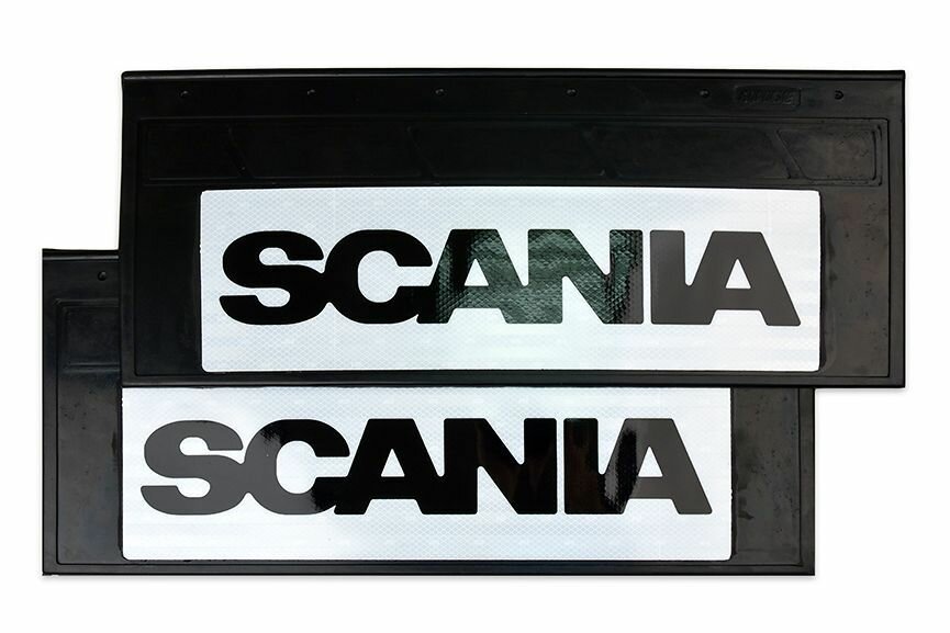 Брызговики светоотражающие узкие SCANIA (резина) комплект 660*270