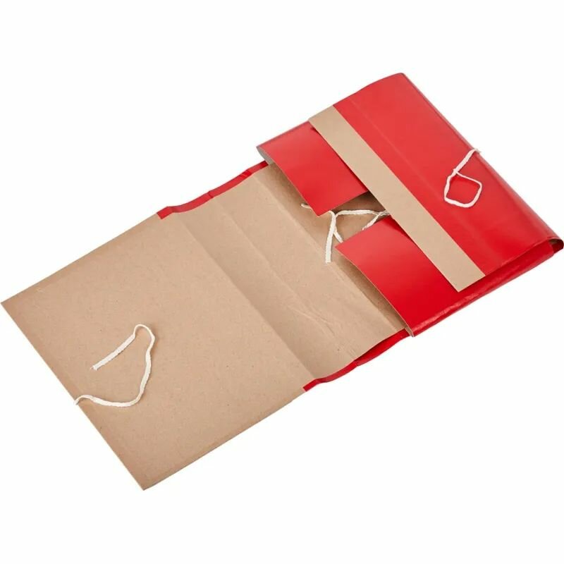 Папка архивная Дело крафт/бумвинил, 12 см, 4 завязки