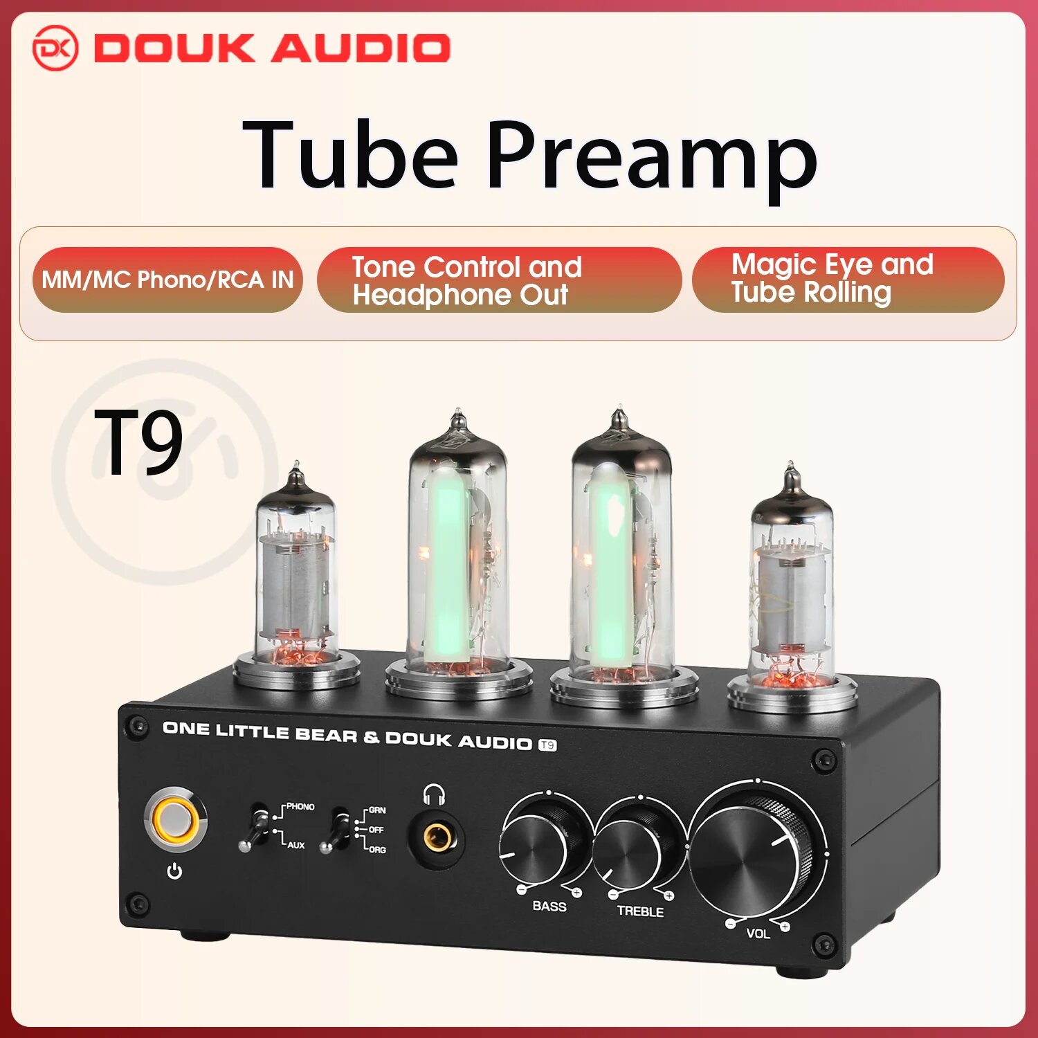 Douk Audio T9 Mini 6E2 ламповый предусилитель