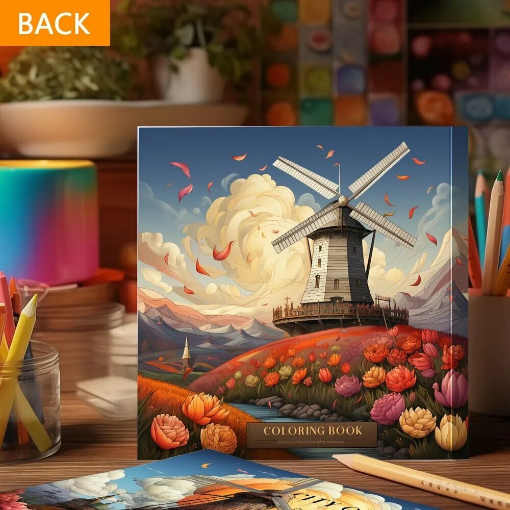 Книжка-раскраска в Деревянный дом, Альбом для рисования Деревянный дом, высокое качество Книга каракулей20 см*20 см, подходит для раскрашивания как взрослыми, так и детьми