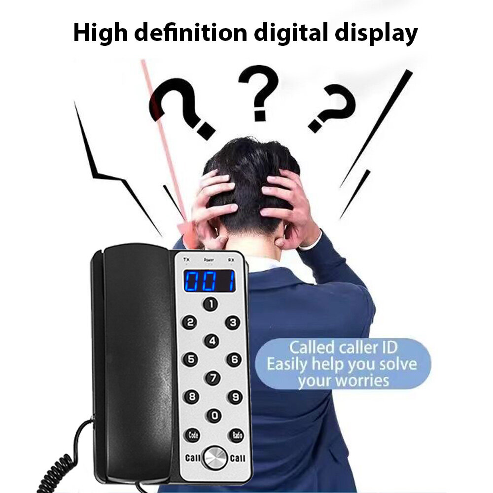 Беспроводная система интеркома с ЖК-экраном, 433 МГц, регулируемый звук, 1 км, для офисов и домов