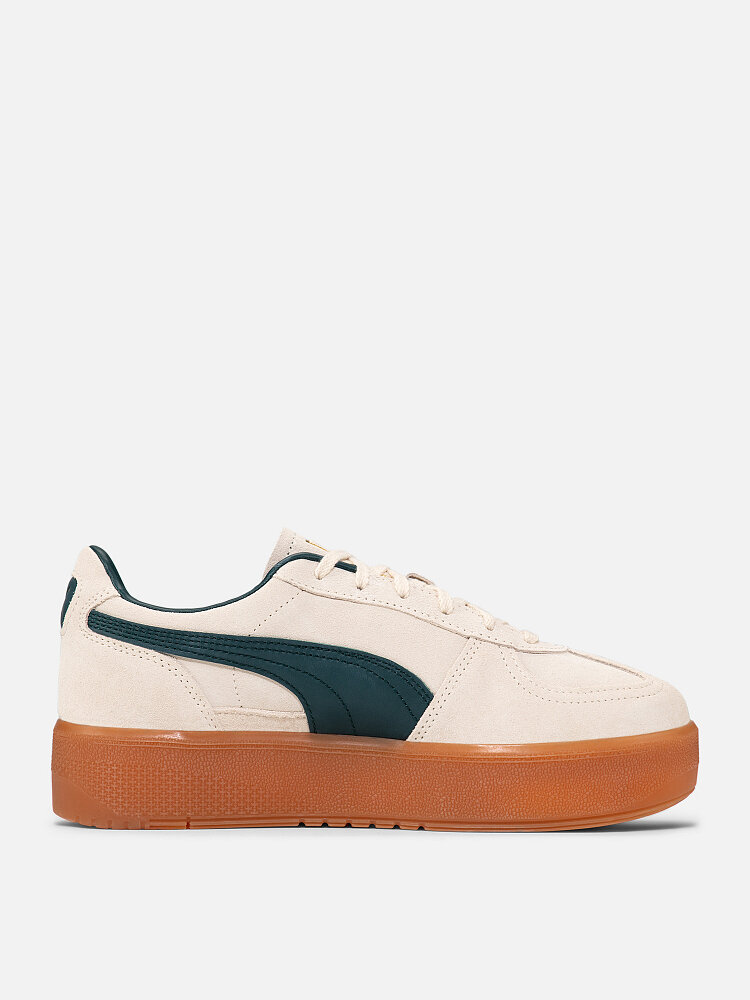 Кроссовки PUMA Palermo Elevata, полнота 6 (RU)/ на среднюю стопу, размер 36.5, бежевый/зеленый — фото 1