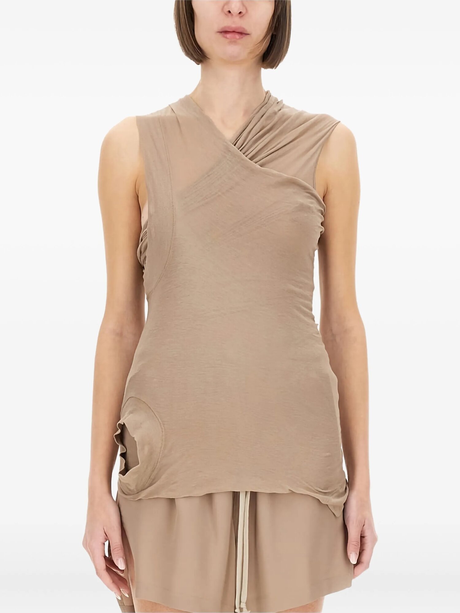 Топ Rick Owens Draped sleeveless top, размер 38, разноцветный