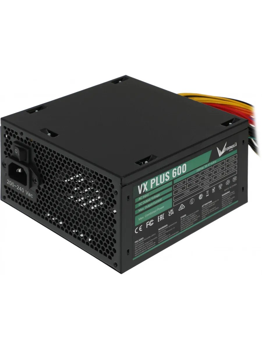 Блок питания ATX 600W AC VX PLUS (20+4pin) 120mm fan