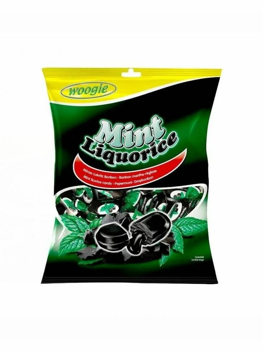 Карамель Woogie Mint Liquorice, Мята и Лакрица 170 гр. (Австрия)