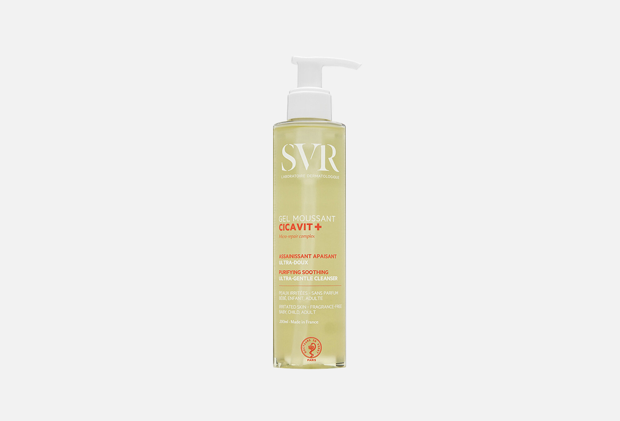Успокаивающий гель-мусс для очищения кожи SVR Gel moussant cicavit+ 200 мл