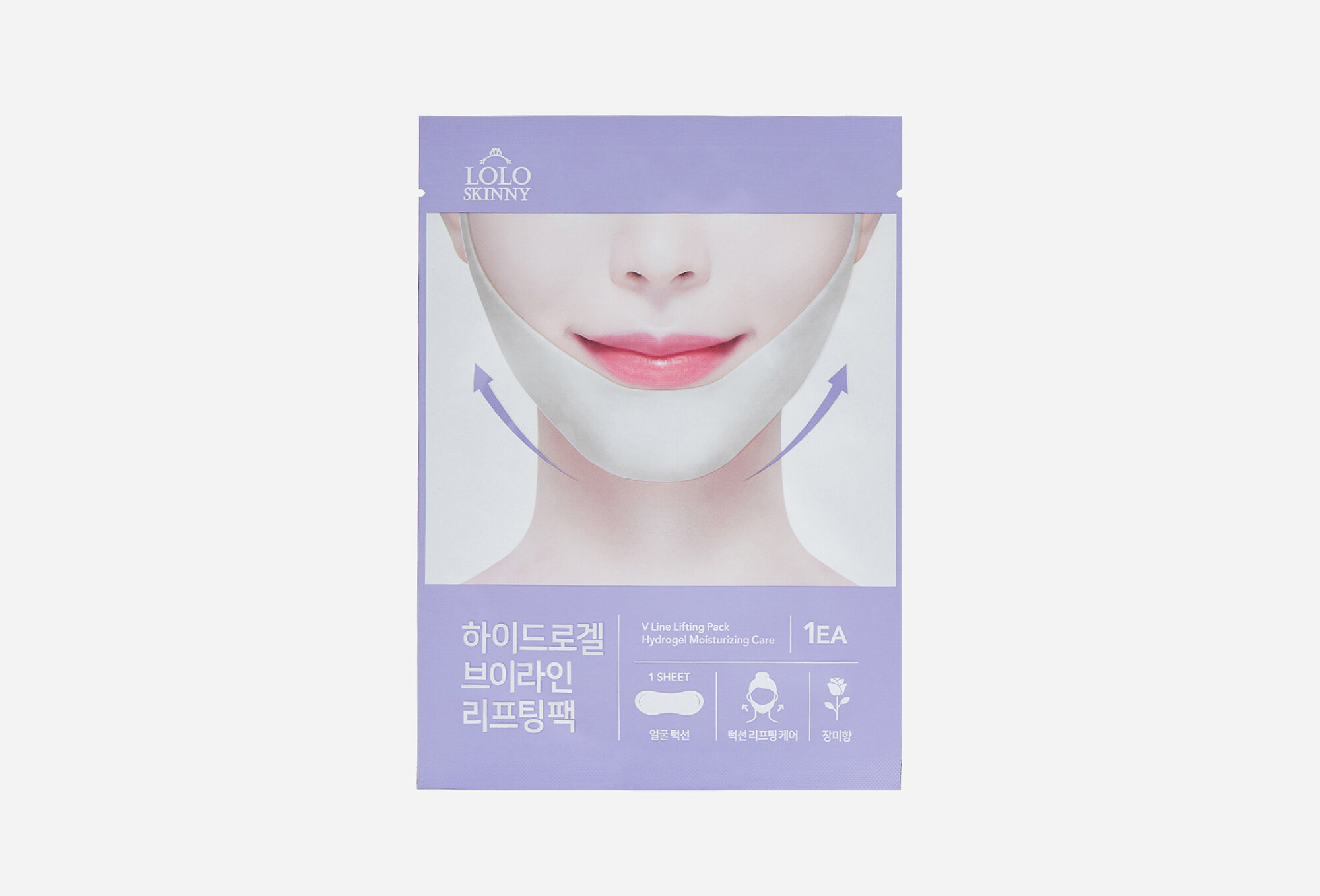 Маска для ровного контура лица LOLO SKINNY Hydrogel V Line Lifting Pack