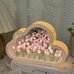 Ночник облако с LED тюльпанами, розовый