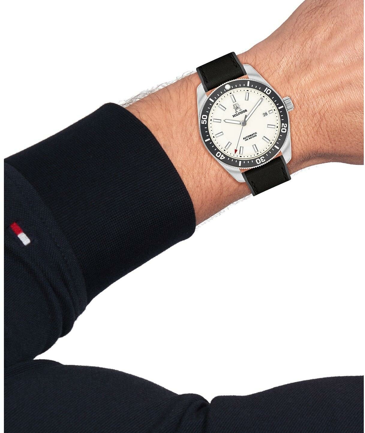 Наручные часы TOMMY HILFIGER, серебряный, черный — фото 1