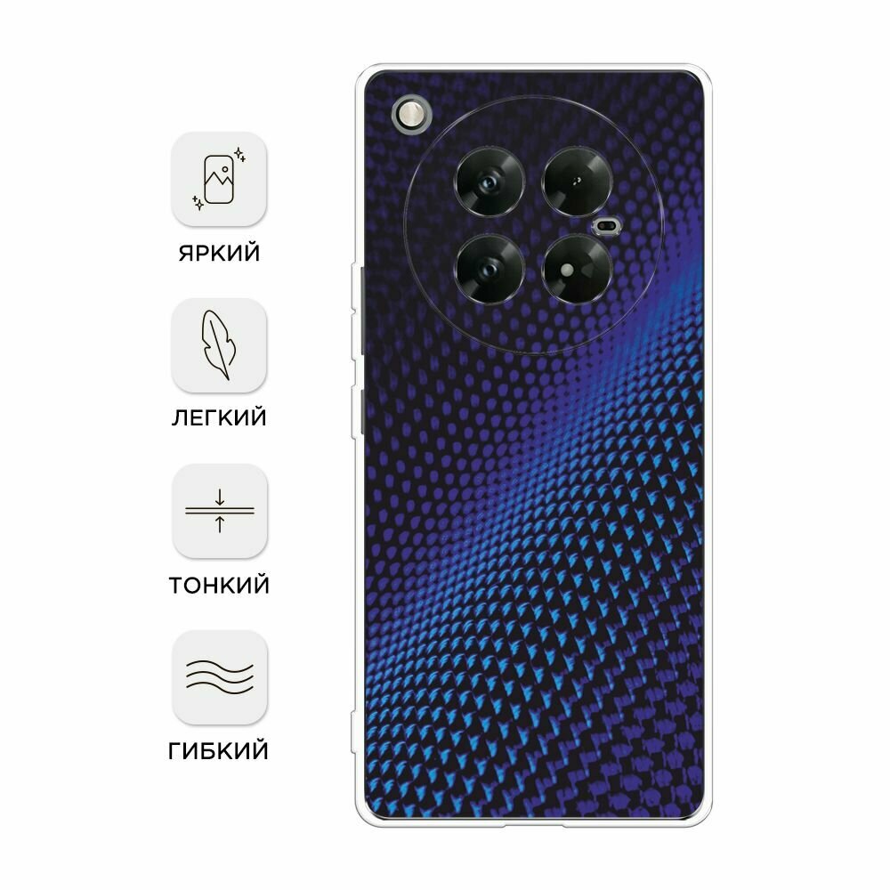 Чехол на Infinix Zero 40 5G / Инфиникс Зеро 40 5G с принтом "Синий карбон" — фото 1