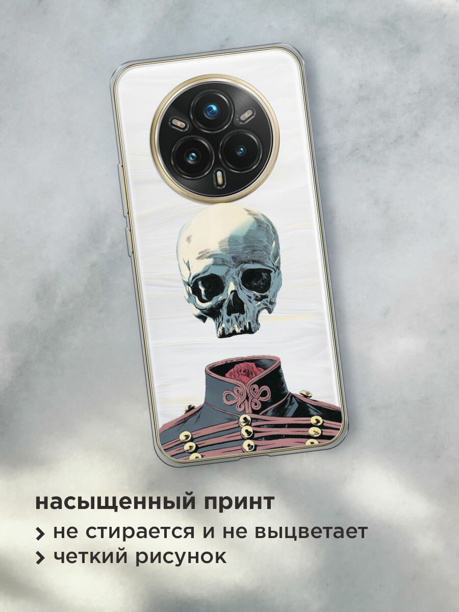Чехол на Realme 14 Pro+ / Реалми 14 Про+ с принтом "Гусар", прозрачный — фото 1