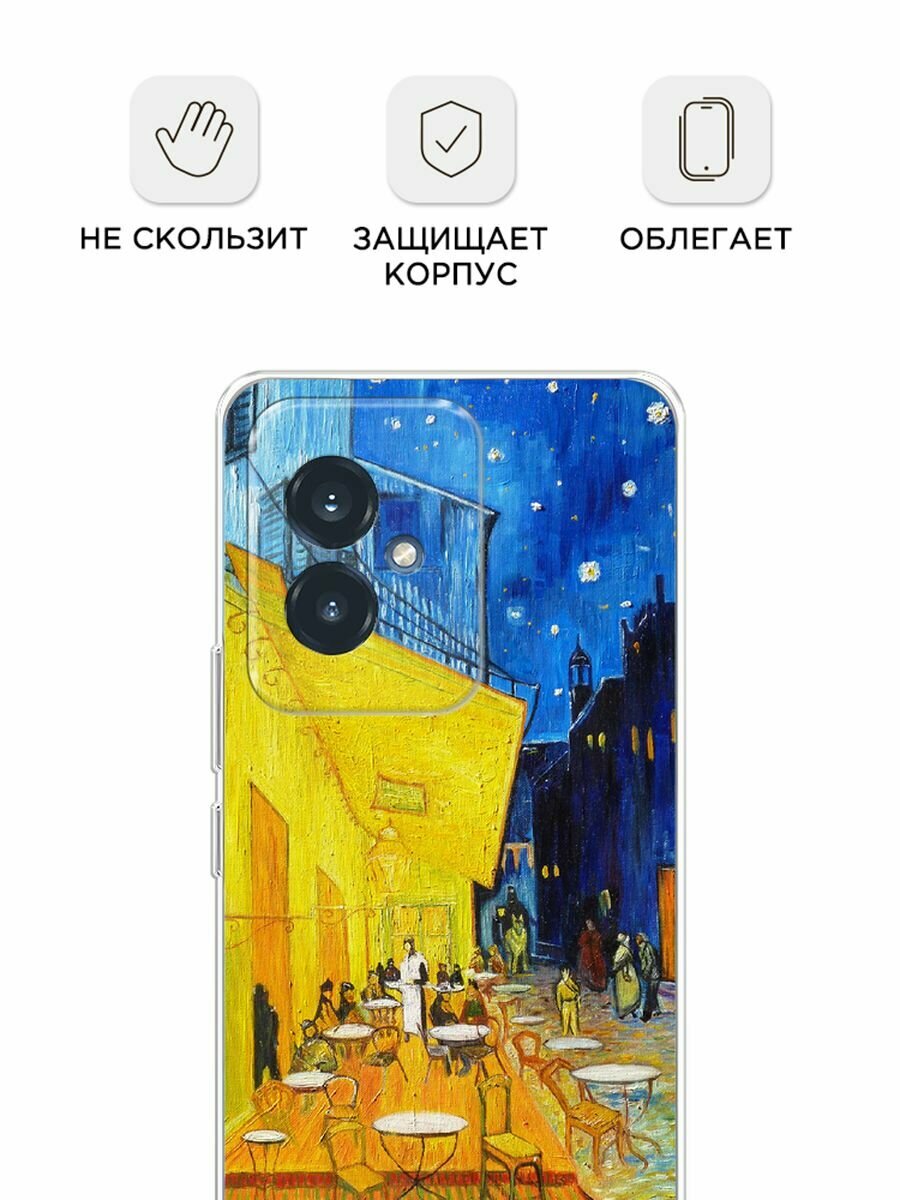 Чехол на Honor 100 / Хонор 100 с принтом "Ван Гог Желтый дом" — фото 1