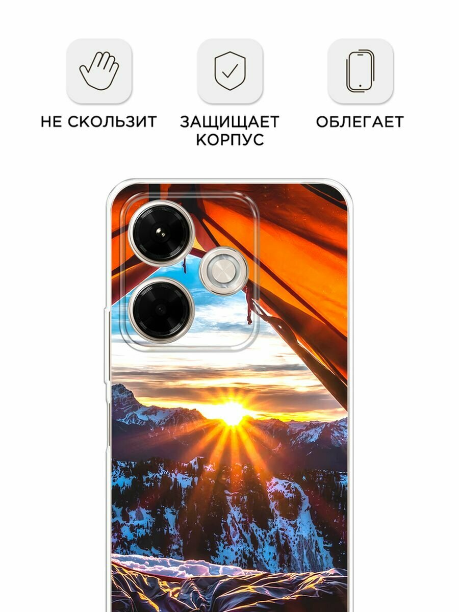 Чехол на Xiaomi Redmi 13X / Сяоми Редми 13X с принтом "Горы 7" — фото 1