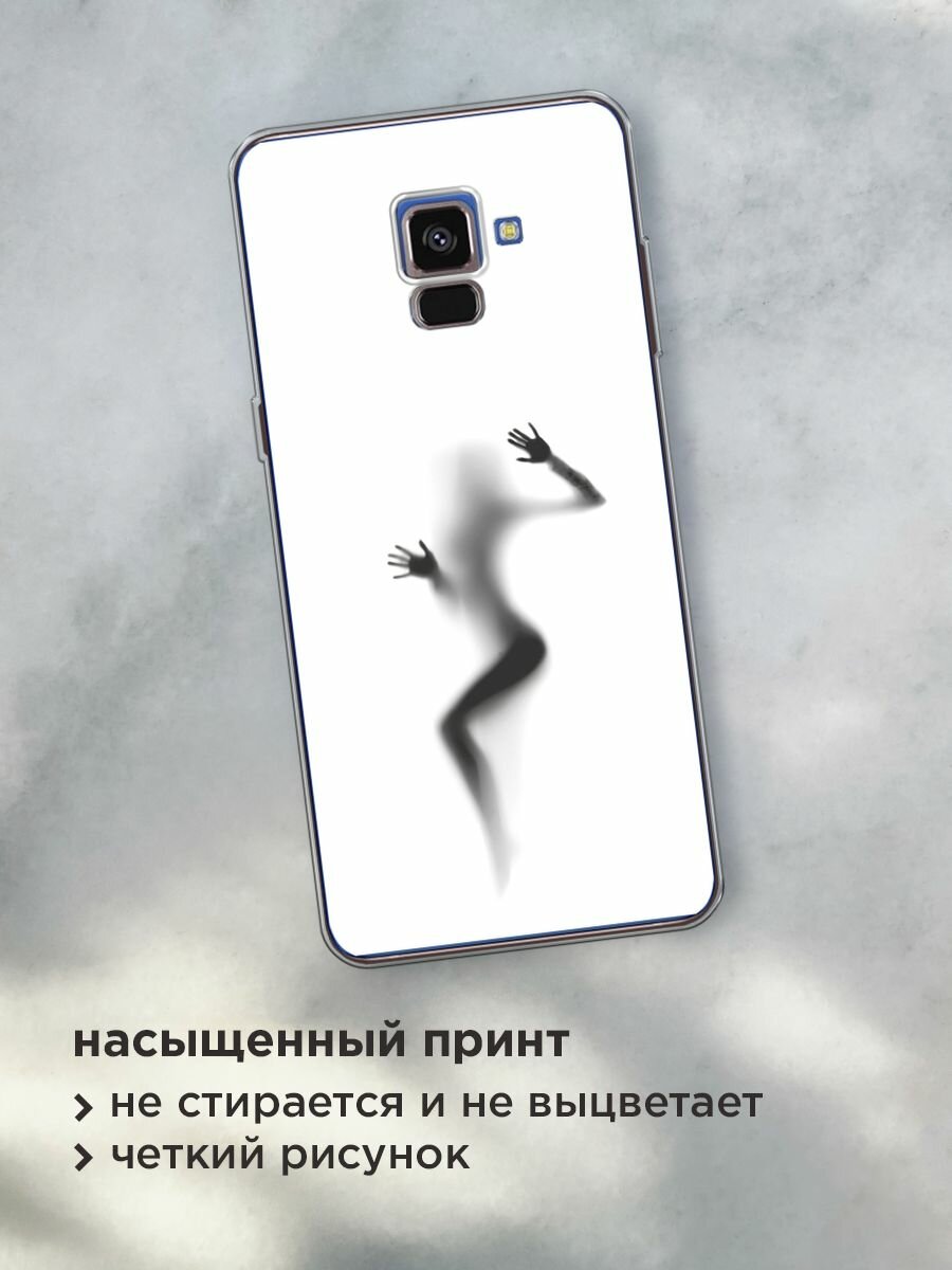 Чехол на Samsung Galaxy A8 2018 / Самсунг Галакси А8 2018 с принтом "Девушка в душе" — фото 1