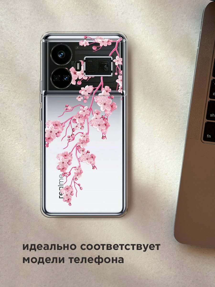 Чехол на Realme GT5 / Реалми GT5 с принтом "Ветка сакуры 2" — фото 1