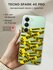 Чехол на Tecno Spark 40 Pro / Текно Спарк 40 Про с принтом "Warning!", прозрачны...