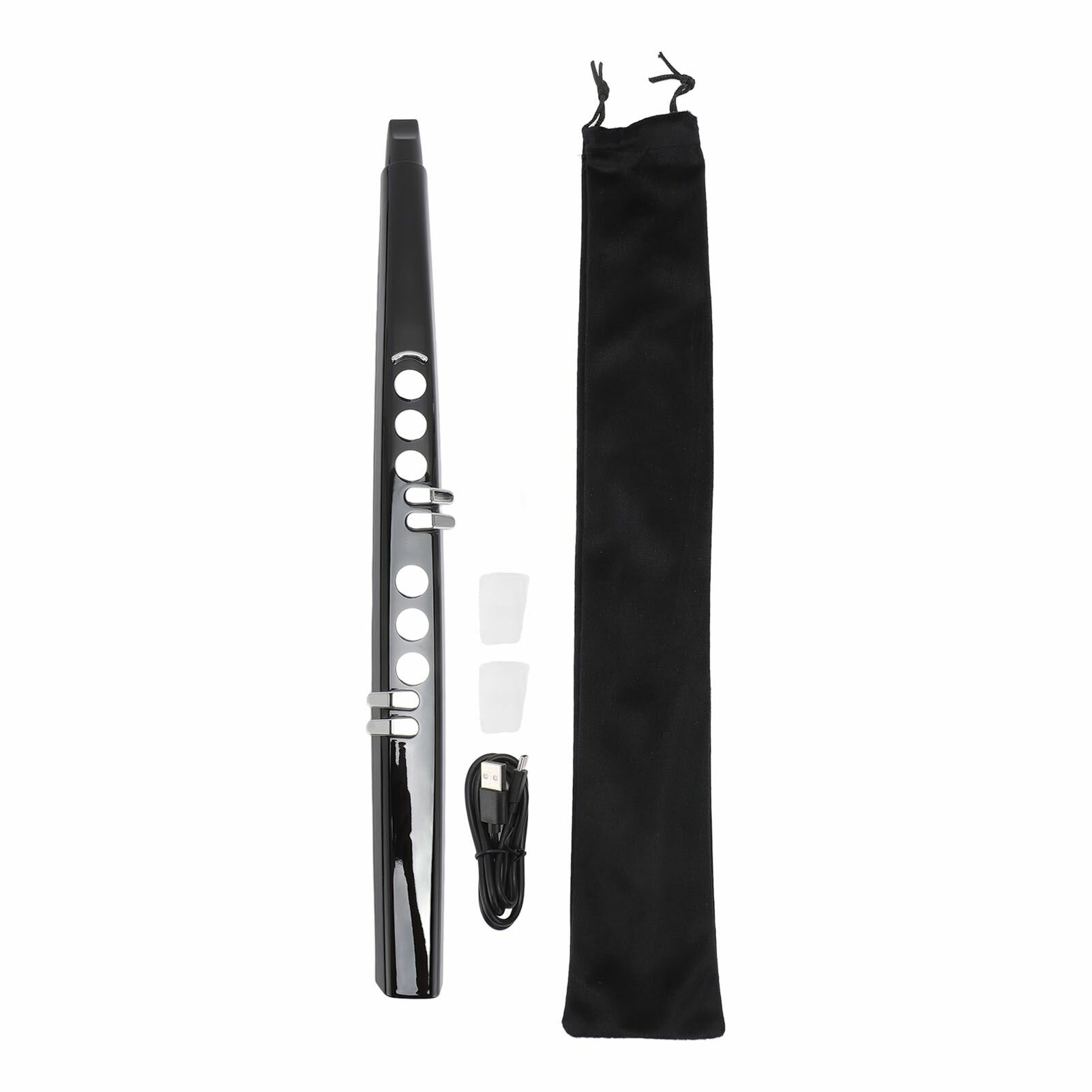 Электронный MIDI-саксофон с 13 тембрами, регулируемой громкостью и 3 уровнями чувствительности. Миниатюрный цифровой духовой инструмент.