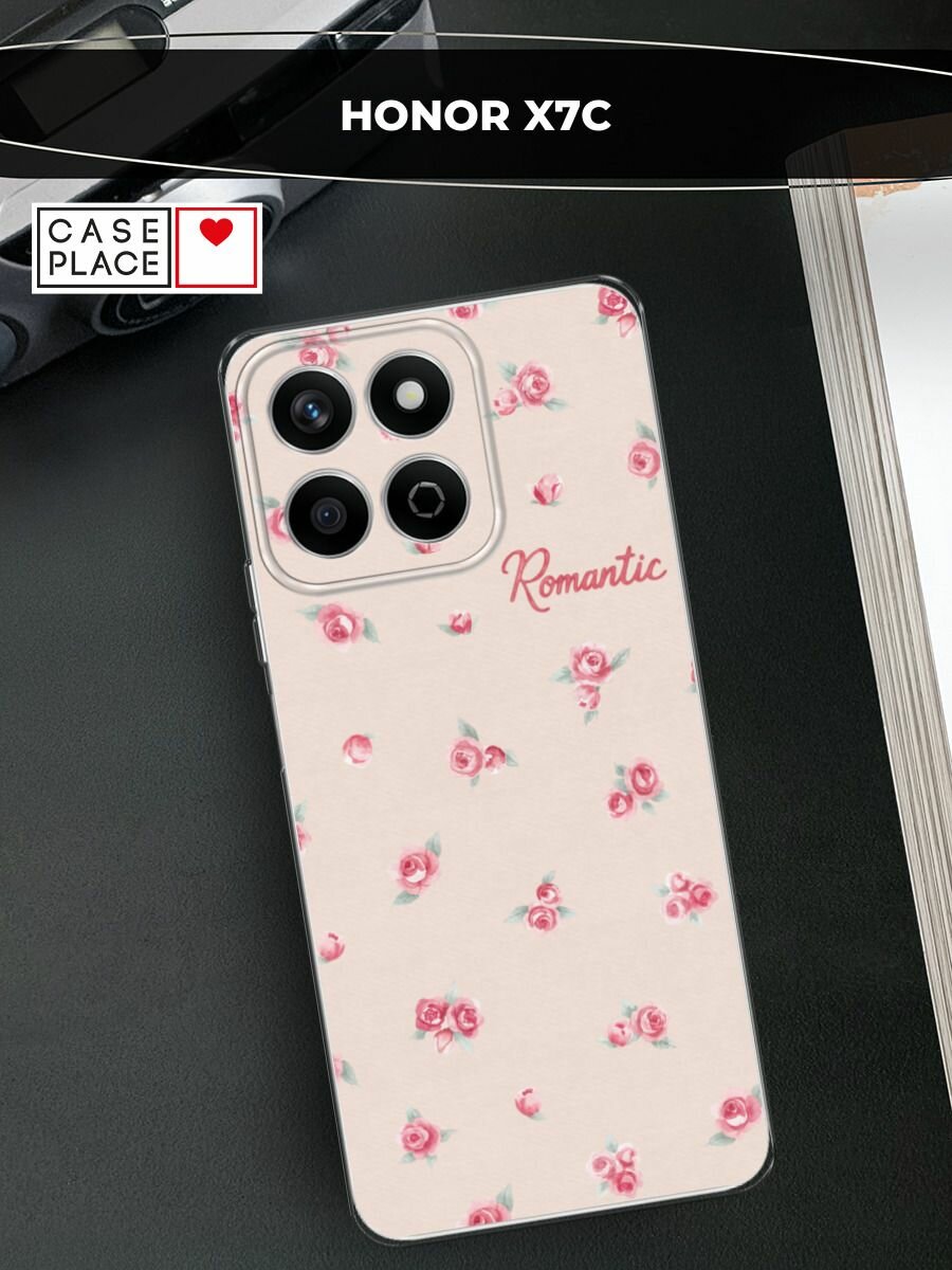 Силиконовый чехол на Honor X7c / Хонор X7c с принтом "Romantic"