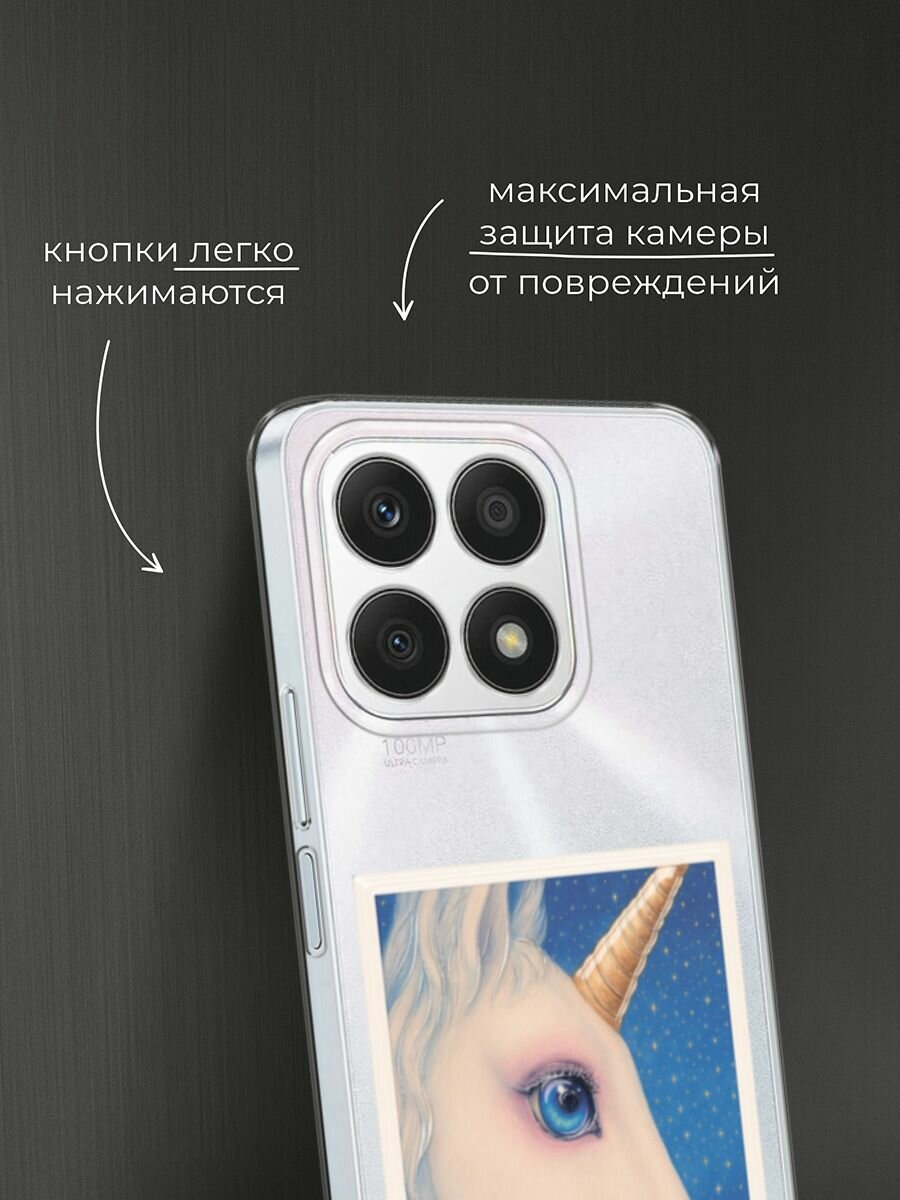 Чехол на Honor X8A / Хонор X8A с принтом "Глаз единорога" — фото 1