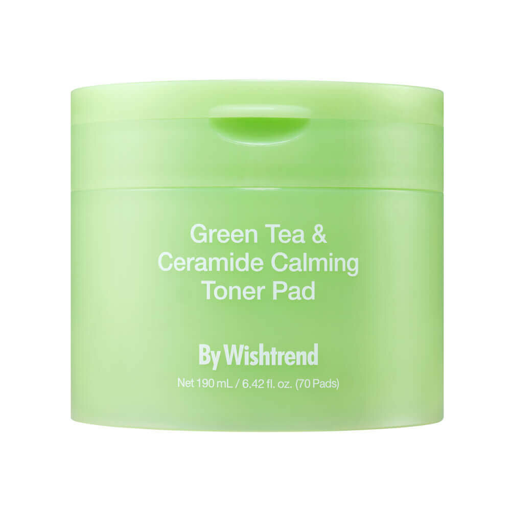 Успокаивающие тонер-пэды с зелёным чаем и церамидами By Wishtrend Green Tea & Ceramide Calming Toner Pad