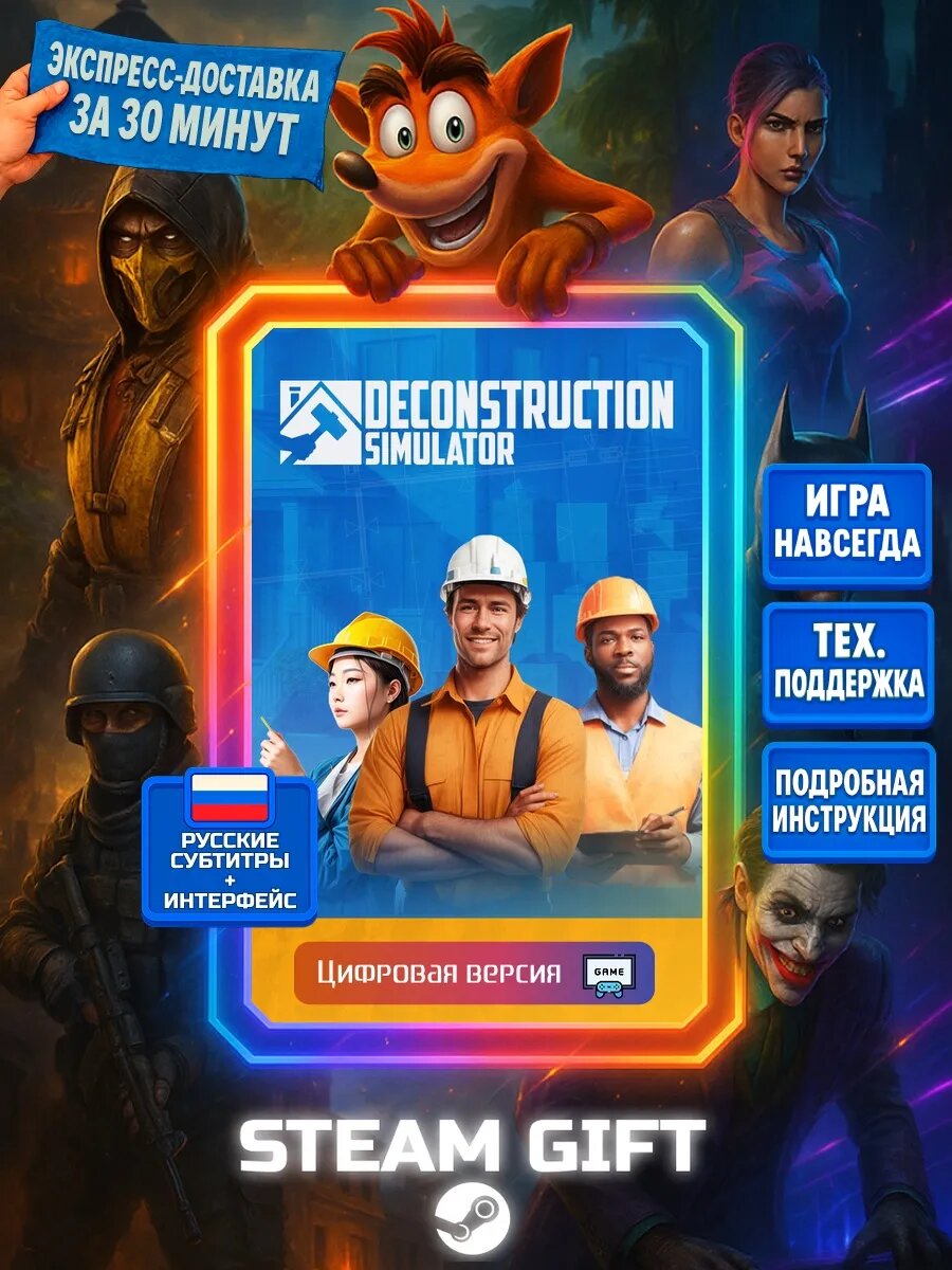 Deconstruction Simulator Steam для PC | Казуальные игры | русские субтитры и интерфейс | Цифровая версия