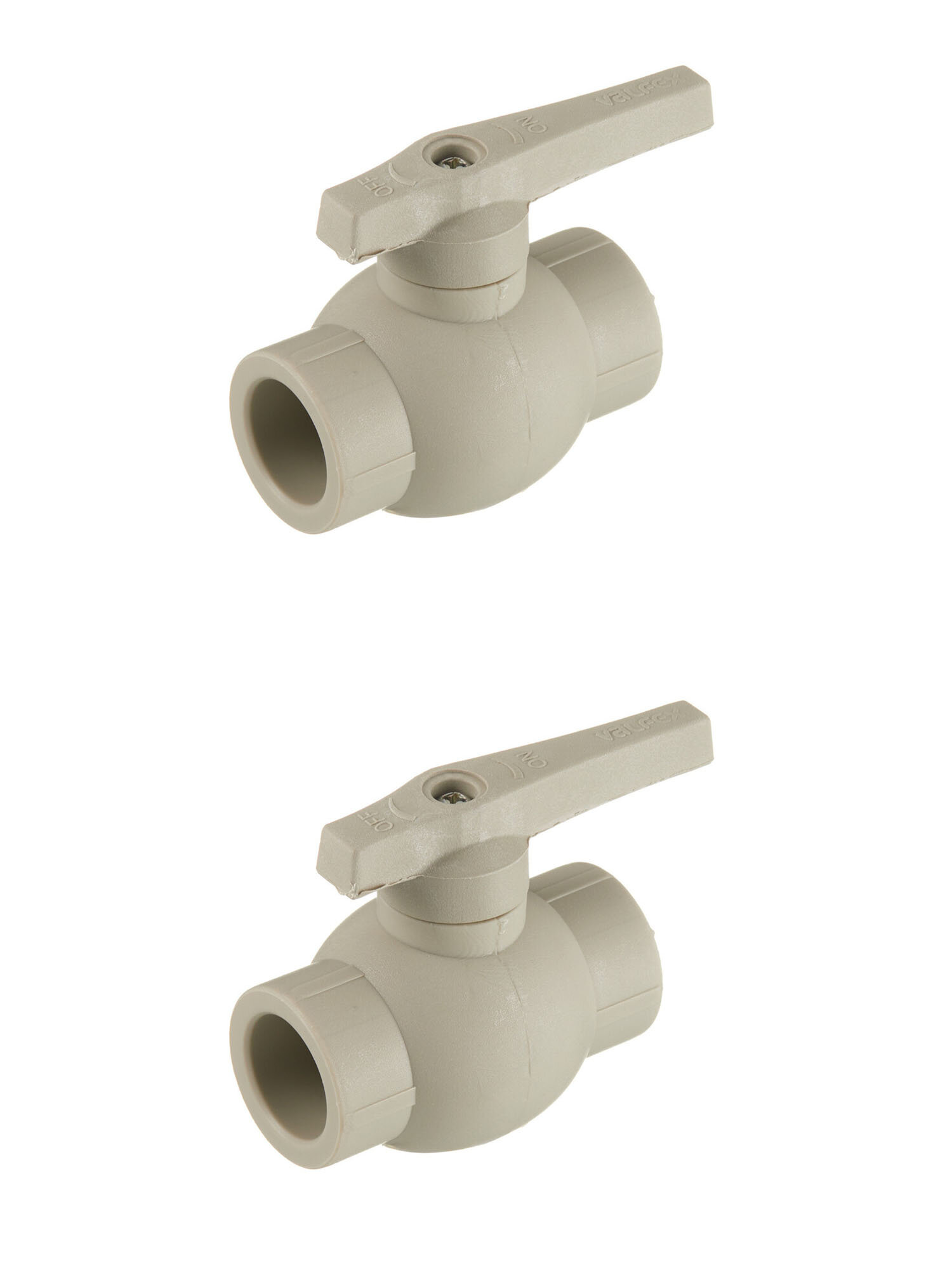 Кран шаровой полипропиленовый 25 мм серый (10144025Г) (2 шт.)