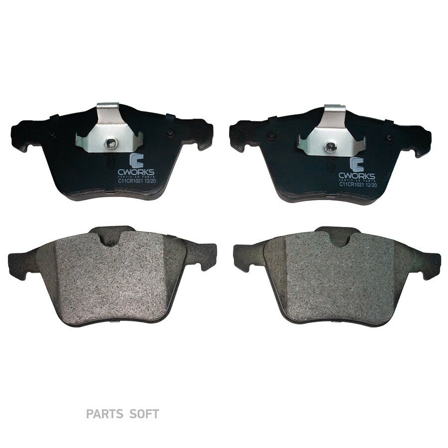 CWORKS Тормозные колодки передние, Low Metallic