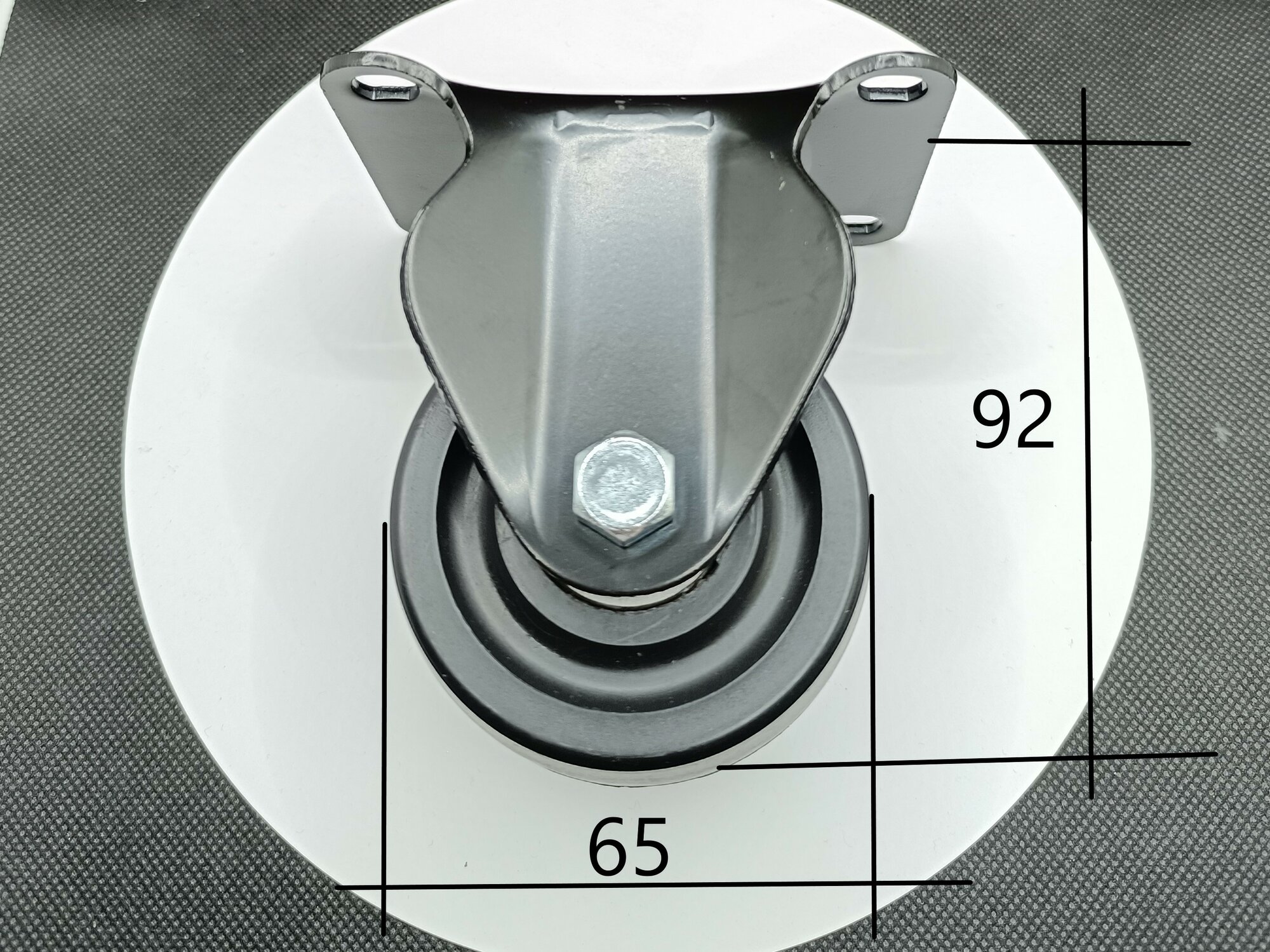 Колесо не поворотное Викарт 65 мм с низким центром тяжести